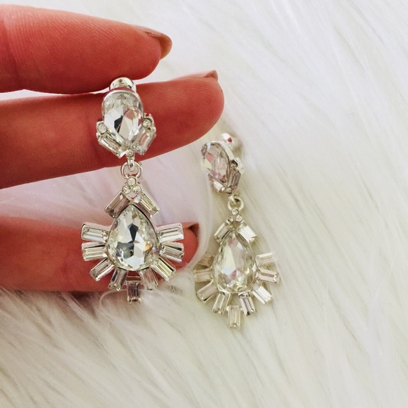 Jewelry | New Art Deco Silver Bridal Event Pageant Earrings | Poshmark